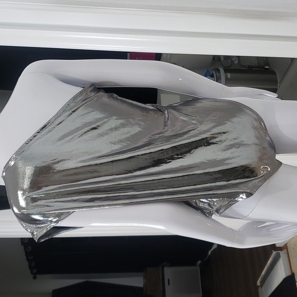 Tops | 312 Silver One Shoulder Shiney Body Suit Nwt Size 2xl | Poshmark